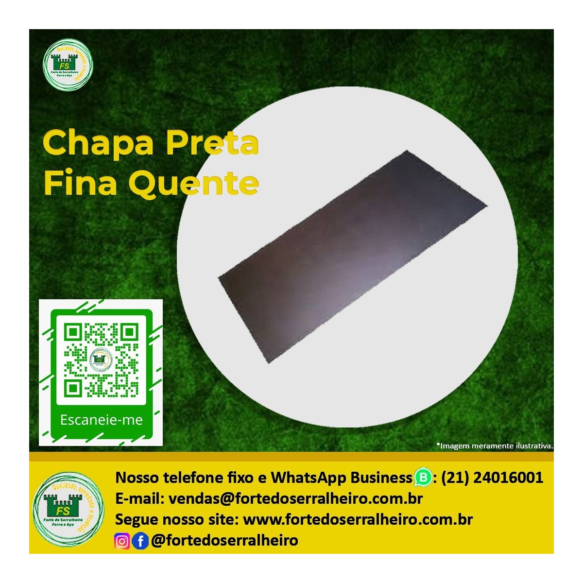 Chapa Preta Fina Quente